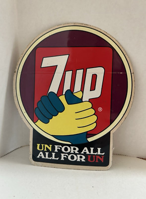 Vintage 7UP Decal Sticker Un For All All For Un Unused 1960's 7up Soda ...