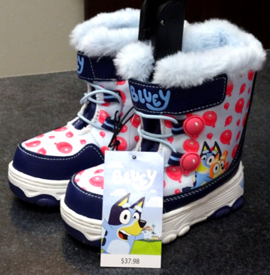 New w/Tags Kids SIze 7 Bluey Snow Boots w/Tags-Warm & Toasty-Fur LIned ...