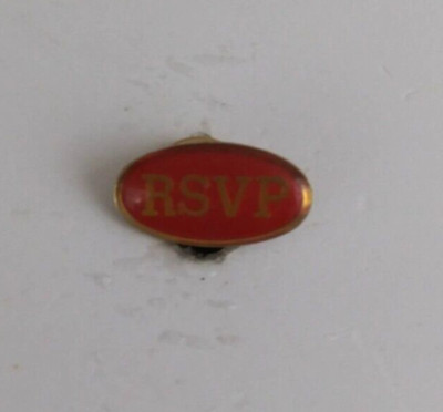 Vintage Oval RSVP Enamel Lapel Hat Pin | eBay