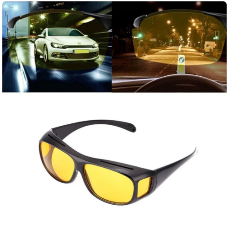 2 Pair HD Day Night Vision Glasses Driving Sports Wraparound Fit Over ...