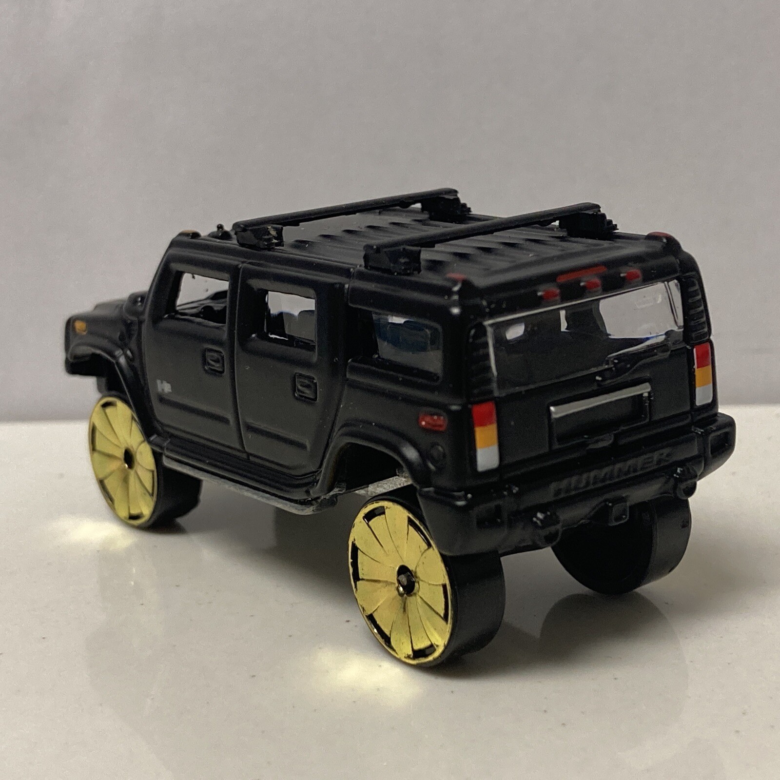 CUSTOM Johnny Lightning 1/64 Donk Black 2004 Hummer H2 | eBay
