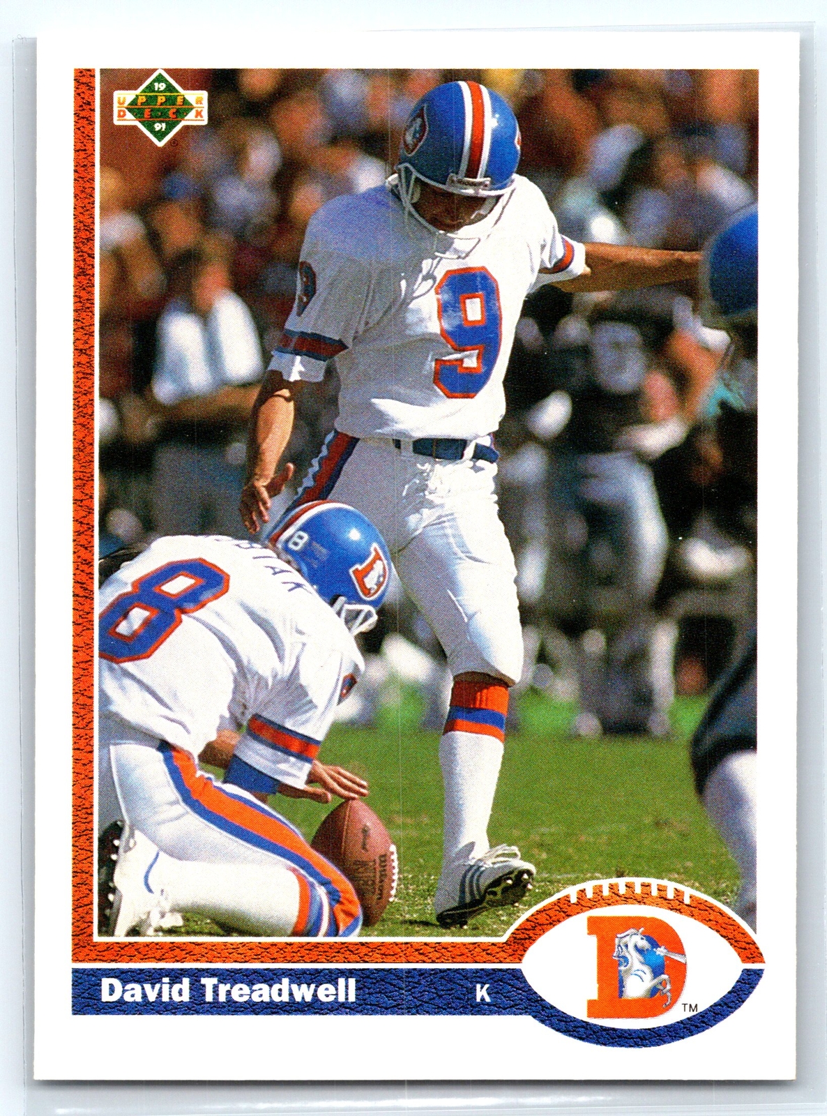 1991 Upper Deck #496 David Treadwell Football Denver Broncos | eBay
