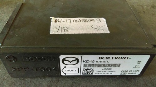 2014-2017 Mazda 3 Mazda3 KD45-675X0 BCM Body Control Module bcm ...