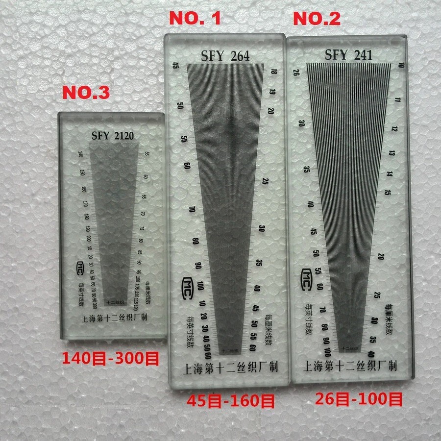 3PCS cloth fabric count Warp Weft Density mirror ruler Scale Measure ...