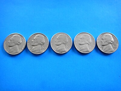 BULK LOT USA 5 CENTS x5 CIRCULATED COINS VARIOUS DATES | eBay