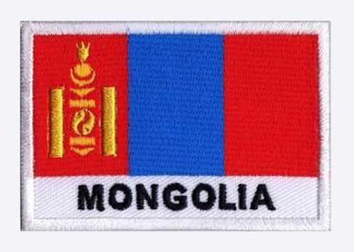 Patch écusson patche drapeau MONGOLIE Mongol 70 x 45 mm Pays Monde ...