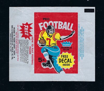 1960 Fleer Football Card Wax Pack Wrapper | eBay