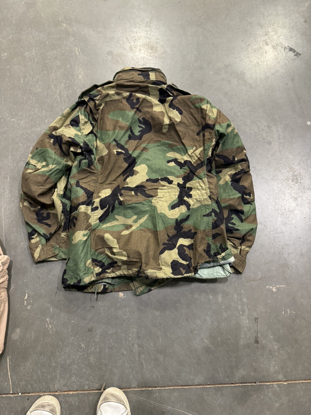 M-65 BDU Field Coat Jacket Medium Long Woodland Army Camo Cold Weather ...