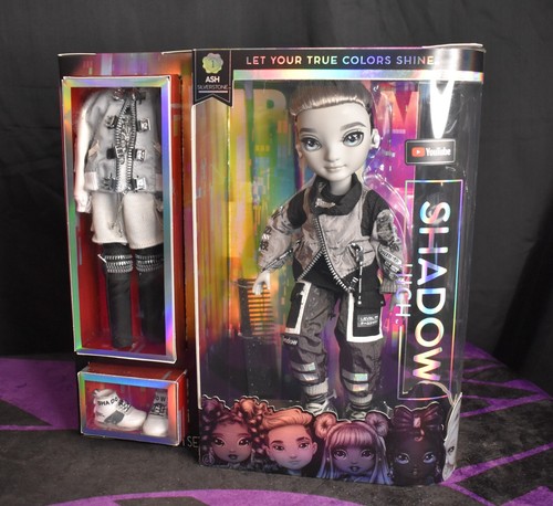 Rainbow High Shadow Series Ash Silverstone Greyscale Boy Fashion Doll 2 ...