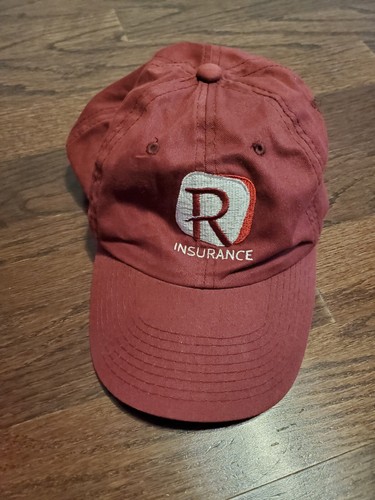 R Logo Insurance Unknown Maroon Red Adjustable Cap Hat 815 | eBay