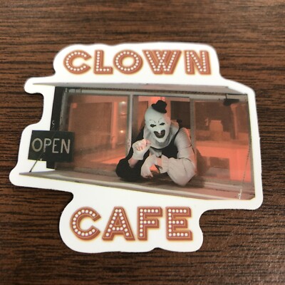Terrifier Art the Clown Cafe Horror Water Resistant Sticker Decal NEW 2 ...