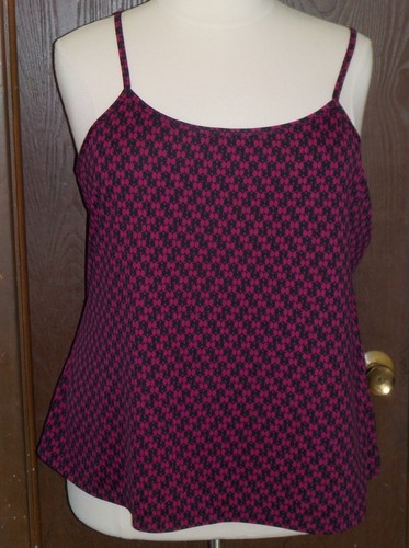 Fashion Bug Tank Top Blouse Size 2X Purple Black Geometric Sleeveless ...