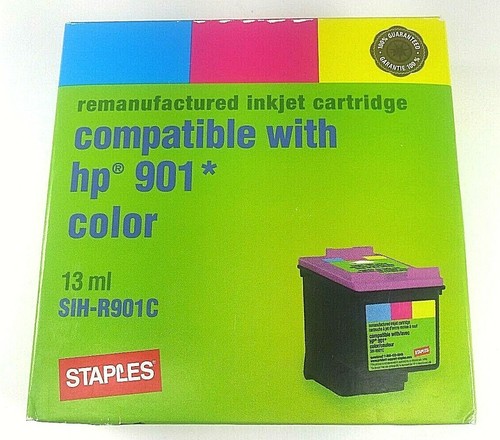 Staples Ink Cartridge Replacement for HP 901 Tri Color 718103160353| eBay