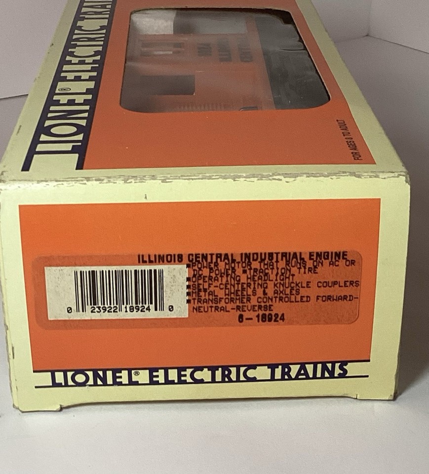 RARE LIONEL O GAUGE 6-18924 ILLINOIS CENTRAL SWITCHER LOCOMOTIVE #8924 ...