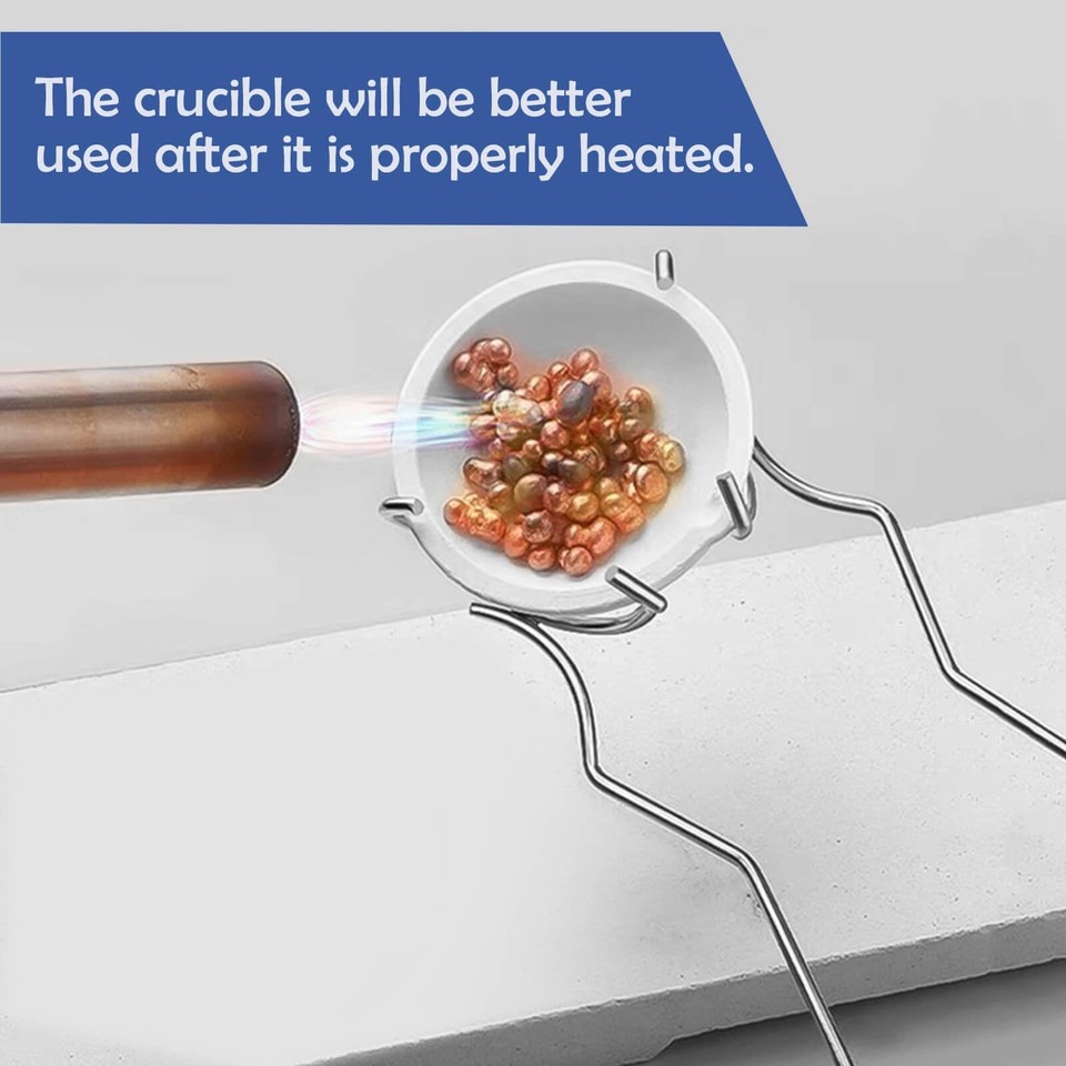 -8 Pcs Crucibles for Melting Metal Kit 4 Ceramic Quartz Crucibles | eBay