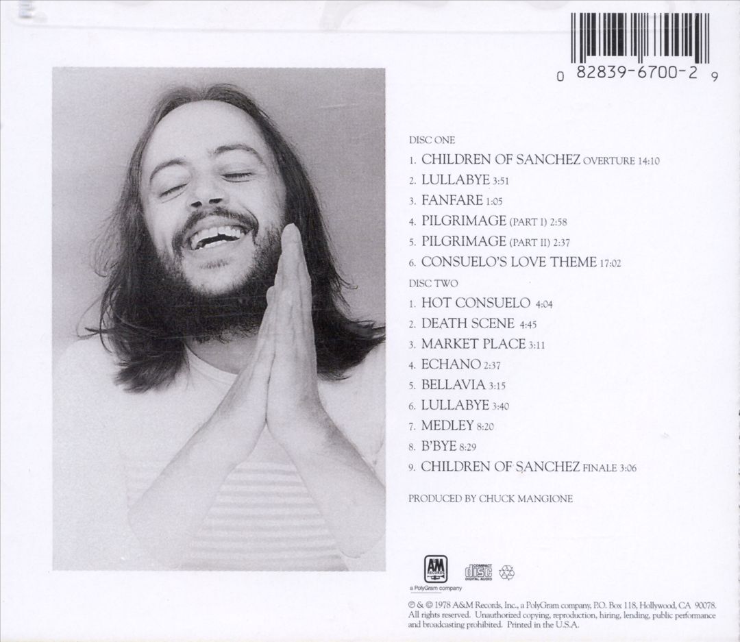 CHUCK MANGIONE CHILDREN OF SANCHEZ NEW CD 82839670029| eBay
