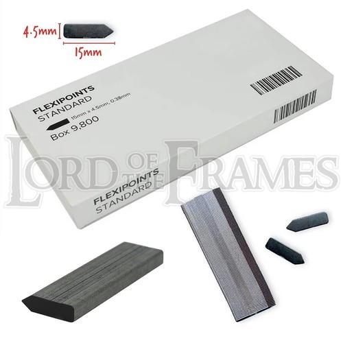 15mm x 4.5mm Standard Flexipoints 9,800 Box of Strips Picture Frame ...