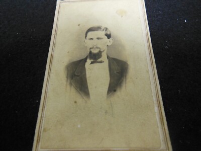 CDV Man w Coat & Tie, Mustache by A. D. Lytle, Main St., Baton Rouge ...