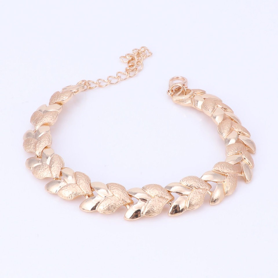 Gold Plated Connected leave 4 pcs Jewelry Set | eBay