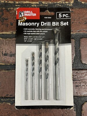 Drill Master Masonry Drill Bits 5Pc. #43694 | eBay