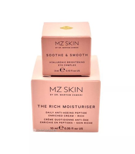 MZ SKIN The Rich Moisturizer Cream + Soothe & Smooth Eye Complex 2-Pc ...