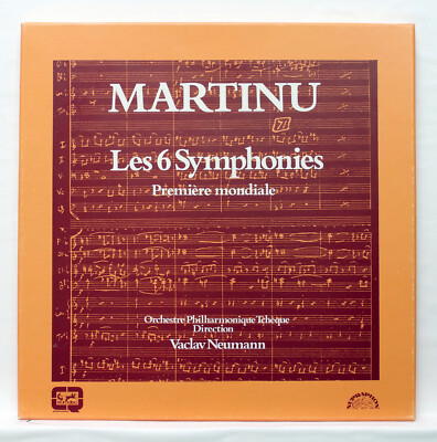 VACLAV NEUMANN – MARTINU the 6 symphonies SUPRAPHON / EURODISC 4xLPs ...