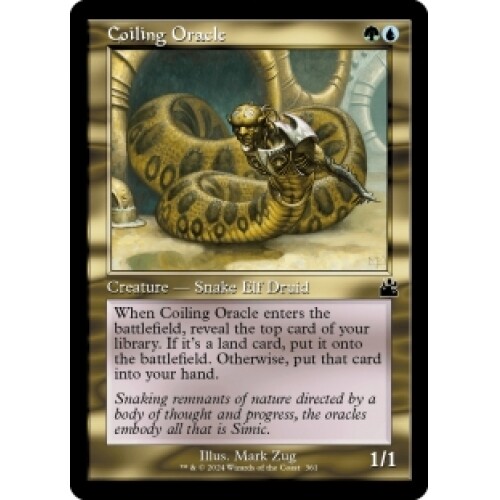 COILING ORACLE (RETRO FRAME) X4 Ravnica Remastered Magic MTG MINT CARD ...