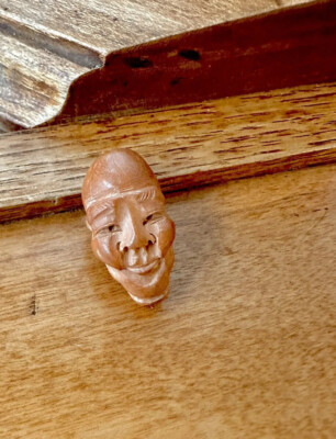 Antique Chinese Carved Nut Hediao Counting Bead Buddha God Face | eBay