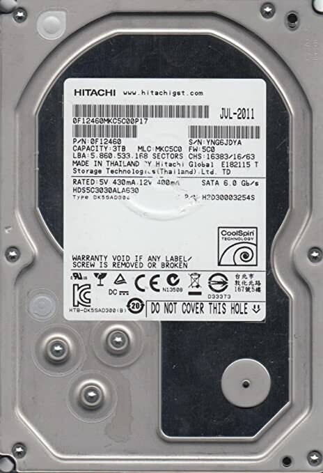 3TB 3.5" Seagate Hitachi WD SATA Desktop Hard Drive PC CCTV DVR MAC ...