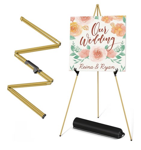 2 Pack Gold Display Easel Stands - 62” - Artist, Weddings | eBay