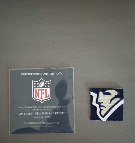 Tom Brady Patriots Game Used Worn Jersey Patch PATRIOT FACE!!! NFL HOF ...