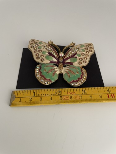 Vintage KJL Kenneth Jay Lane Signed Butterfly Brooch w Enamel ...