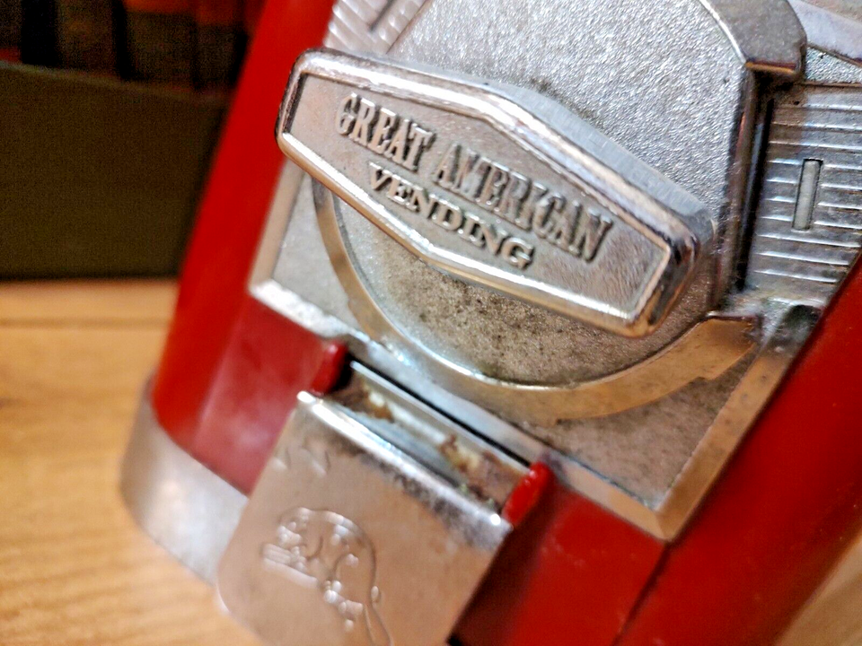 Beaver Maroon & Chrome Gumball Candy Nut Bulk Vending Machine | eBay