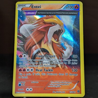 Entei 15/98 LP/NM Holo XY Ancient Origins Pokemon Card legendary beast ...