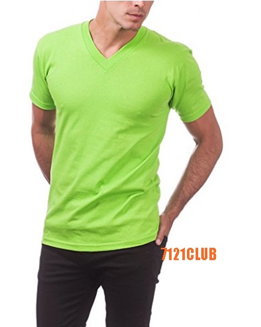 PRO CLUB MEN V NECK T SHIRT CAMO TEE PROCLUB PLAIN SHORT SLEEVE BIG ...
