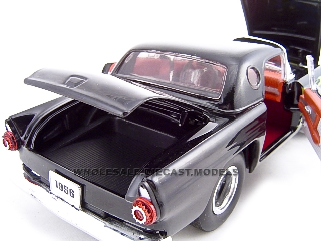 1956 FORD THUNDERBIRD BLACK PRO STREET 1:24 MODEL CAR BY UNIQUE ...