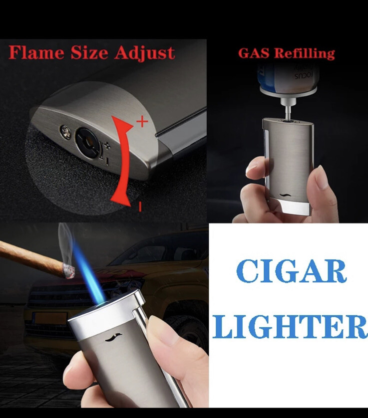 Metal Silver Colour Cigarette Lighter Refillable Windproof Jet Flame Uk ...