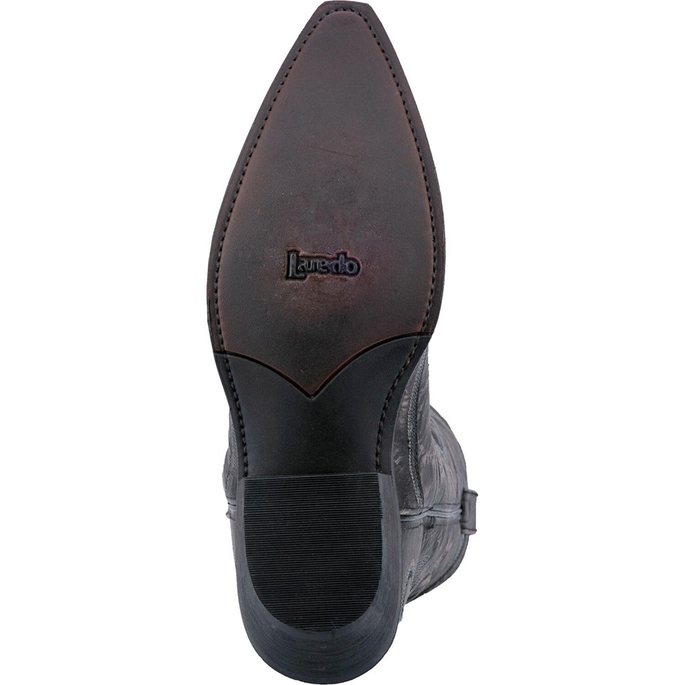 Laredo Mens Garrett Cowboy Boots Leather Black Distressed | eBay
