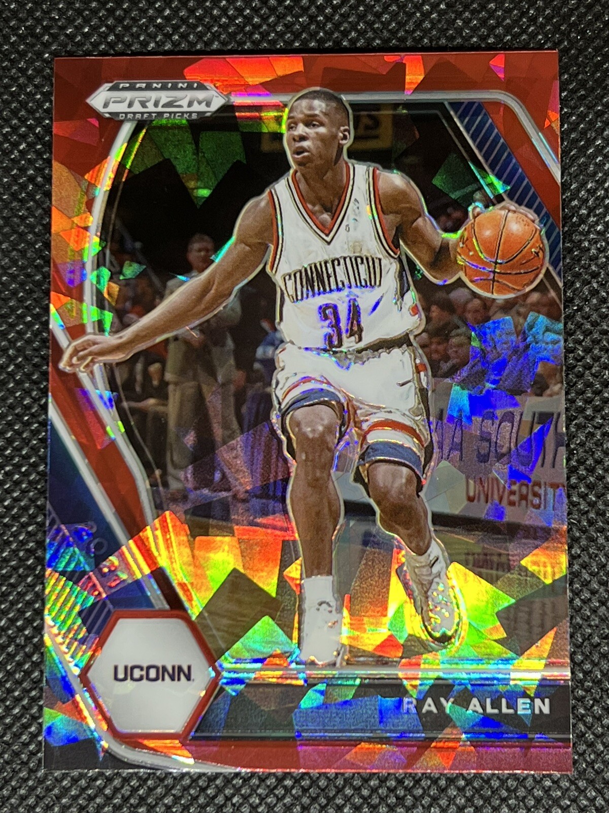 2021 Panini Prizm Basketball DP RAY ALLEN #91 RED ICE PRIZM UCONN ...