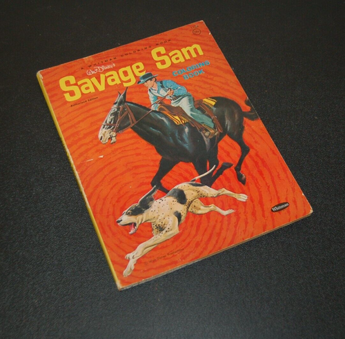 Walt Disney's Savage Sam The Dog Original 1963 Whitman Coloring Book | eBay
