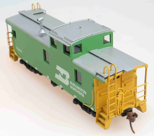 BN Steel Cupola Caboose Overland Models HO Brass CP Green w/ Yellow ...