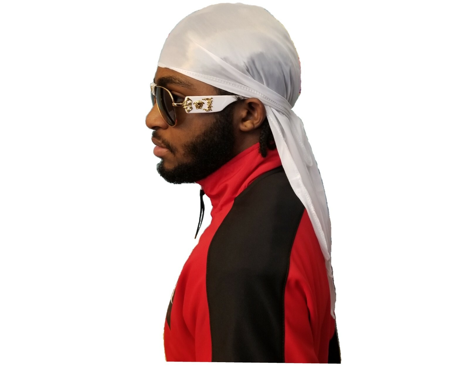 2PCS.White Du-Rag Thick Superior Quality Durag wave Cap Dome Bandana ...
