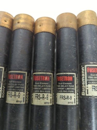 COOPER BUSSMANN,FRS-R-9,FUSETRON 9 AMP FUSE LOT OF 8 PRE-OWNED | eBay