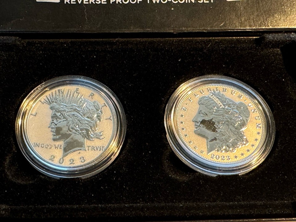 2023-S Reverse Proof $1 Morgan Peace Silver Dollar 2 Coin Set w/OGP ...