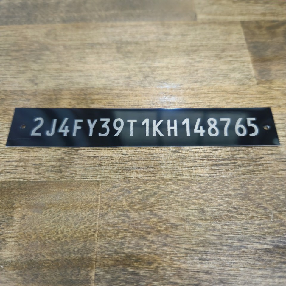 .5"x3.5" Custom Engraved Serial Number Plate Data Identification Tag ...
