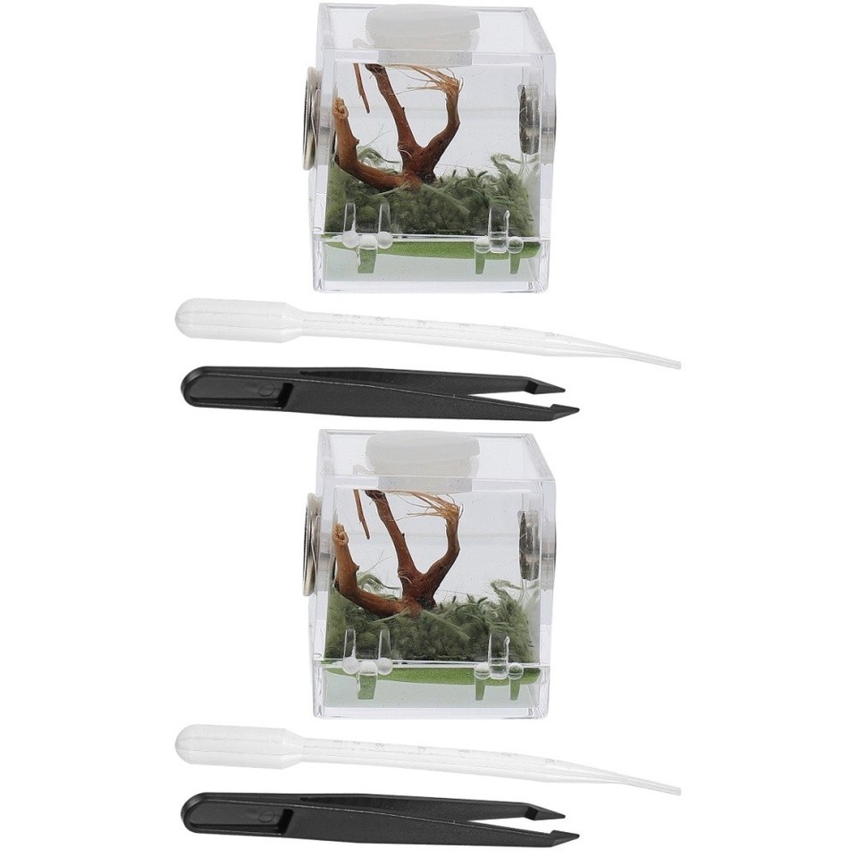 2 Sets Plastic Reptile Carrier Transparent Breeding Case Storage | eBay