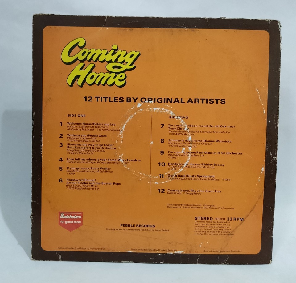 Coming Home - Peters & Lee, Petula Clark, Tony Christie - Music Vinyl ...