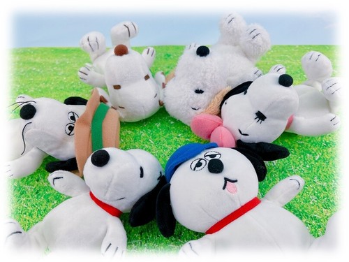 SNOOPY Bell Plush toy PEANUTS mini friends Bean Doll Olaf Spike Andy ...