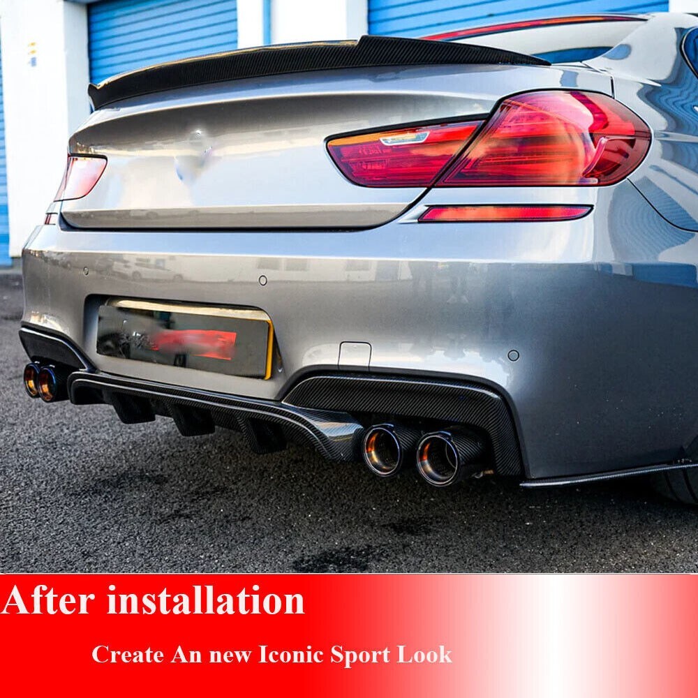 Fits BMW F06 F12 F13 650i 640i M Sport M6 REAL CARBON Rear Bumper ...