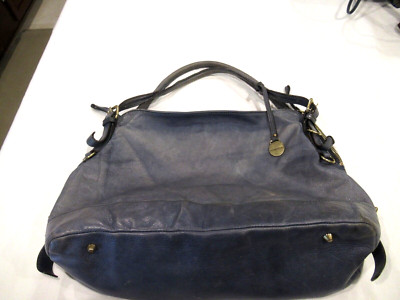 Rabeanco blue distressed leather hobo-style purse | eBay